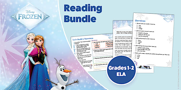 Frozen: Reading Activity Pack for 1st-2nd Grade - Twinkl