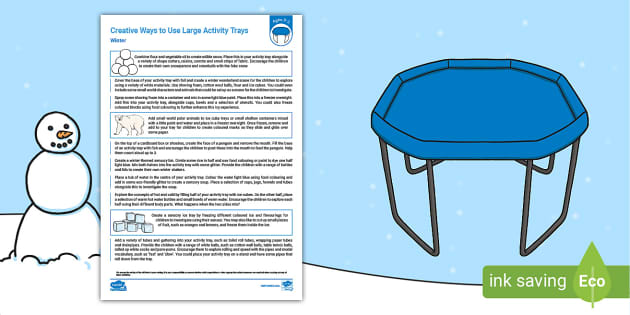 Winter Activity Trays for Babies | Winter Ideas - Twinkl