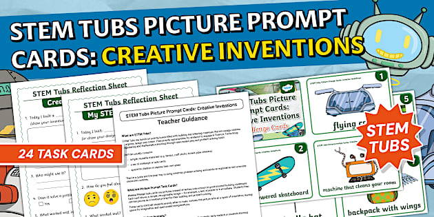 STEM Tubs Picture Prompt Cards: Creative Inventions