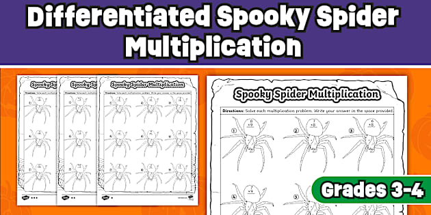 Spooky Spider Multiplication Halloween Activities