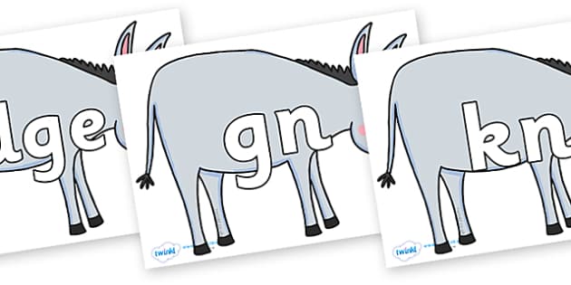 FREE! - Silent Letters on Hullabaloo Donkey to Support Teaching on Farmyard