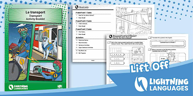👉 Lightning Languages French Transport Activity Booklet-Twinkl