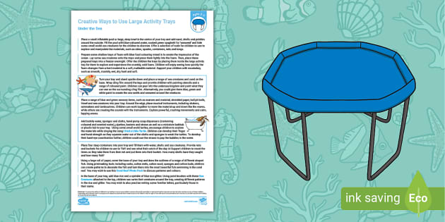 Under the Sea Theme for Toddlers | EYFS Large Activity Trays