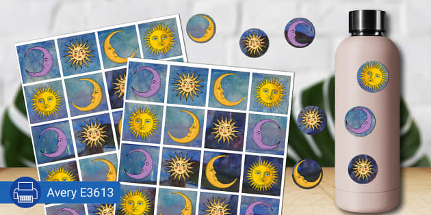 Sun and Moon - Decorative Stickers (teacher made) - Twinkl