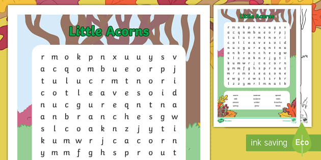 Little Acorns Word Search