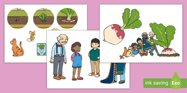 The Enormous Turnip Story Cut-Outs - Twinkl