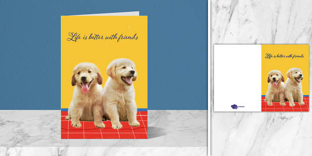 Life Is Better With Friends Card | Twinkl Party - Twinkl