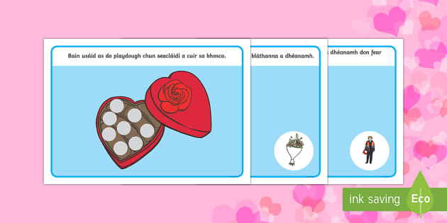 Valentine's Day Playdough Mats Gaeilge (l'enseignant a fait)