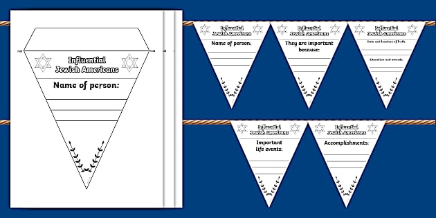 Jewish American Heritage Month Notable People Bunting