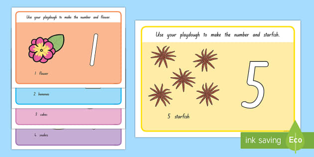 Number (1-10) Playdough Mats - New Zealand - Twinkl