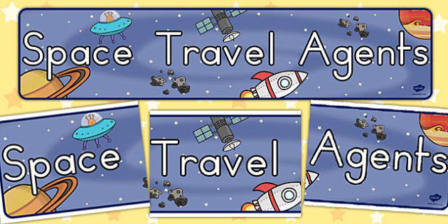 Space Travel Agents Role Play Banner (teacher made) - Twinkl