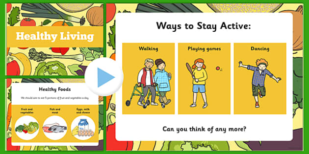 Healthy Eating and Living PowerPoint - powerpoint, power point
