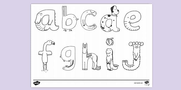 Alphabet Page to Colour - Primary School - Twinkl