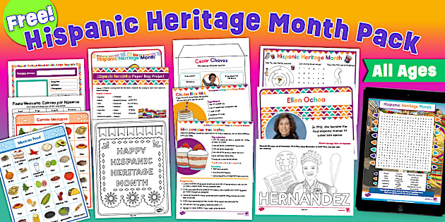 FREE Hispanic Heritage Month Activity Pack for All Ages