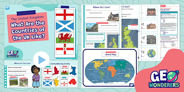 The United Kingdom Geo Wonderers Lesson Pack (teacher made)