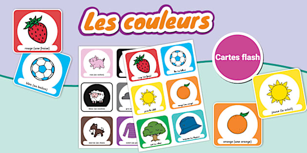 Cartes flash : Mes premières couleurs - Twinkl