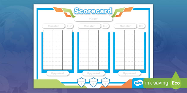 Champion Scorecards (teacher made) - Twinkl