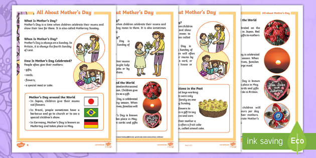 KS1 Mother's Day Fact File (Hecho por educadores) - Twinkl