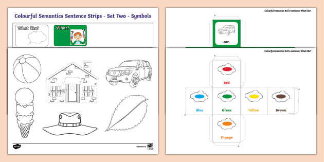 Colourful Semantics Roll a sentence: What like? - Twinkl