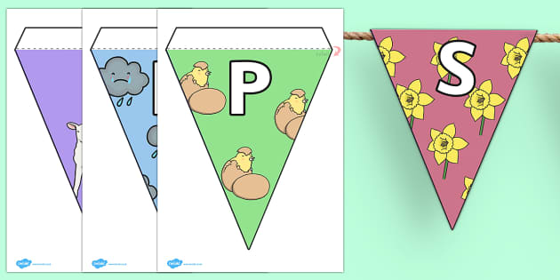 Spring Display Lettering Bunting (teacher made)