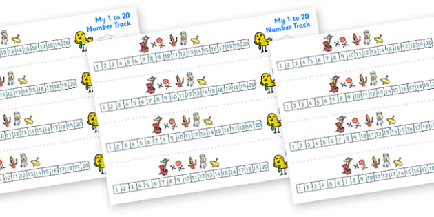 Toys from the Past Number Track (1-20) (teacher made)