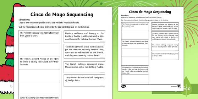 Cinco de Mayo Sequencing Activity (teacher made) - Twinkl