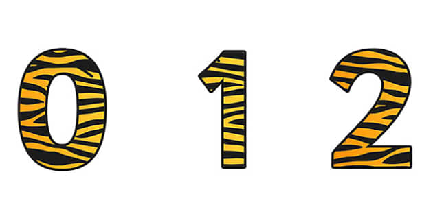 Tiger Pattern Display Numbers (teacher made) - Twinkl Tiger Pattern Display Numbers (teacher made) - Twinkl