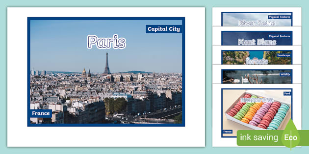 France Photo Display Pack - Twinkl - KS2 - KS1 - Twinkl