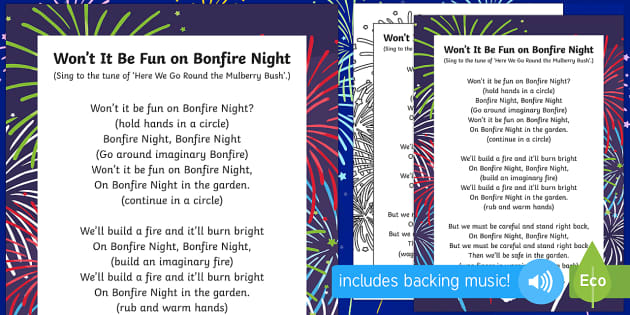 Won't It Be Fun On Bonfire Night Circle Dance (teacher made)