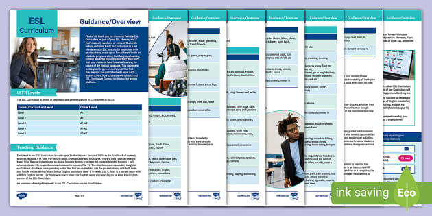 FREE! - ESL Curriculum - Guidance/Overview (teacher made)