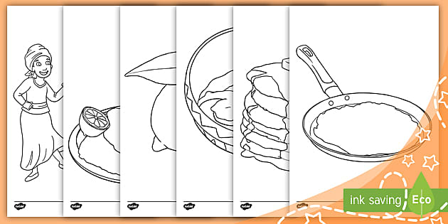 Pancake Day Colouring Pages | Parents Shrove Tuesday Idea