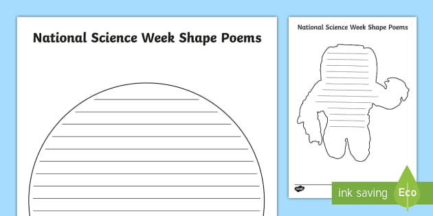 FREE! - National Science Week 2019 Shape Poetry - Twinkl