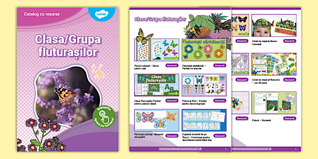 FREE! - Clasa/Grupa fluturașilor – Catalog cu resurse