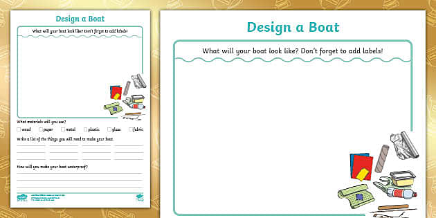Design a Boat Activity (teacher made) - Twinkl Design a Boat Activity (teacher made) - Twinkl