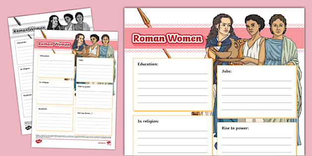 Roman Women Fact File Template (l'enseignant a fait)