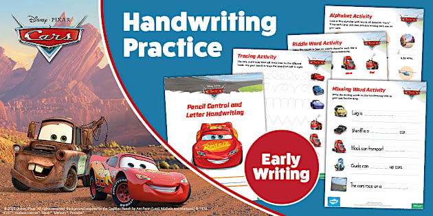 Cars: Pencil Control and Handwriting Booklet