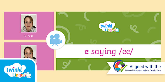 Twinkl Lingo Stage 5:6 'E' saying /ee/ sound video - Twinkl