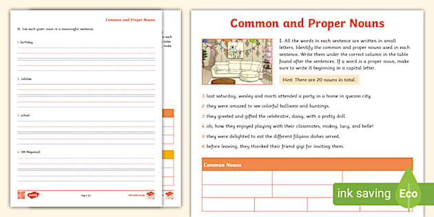 Common and Proper Nouns | Grade 3 | Twinkl - Twinkl
