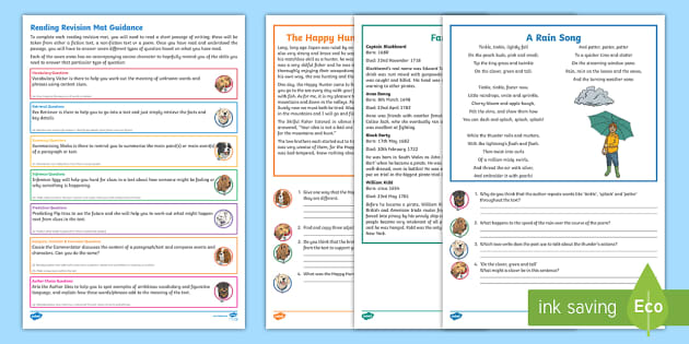 Year 3 Reading Revision Activity Mat Pack 3 - Twinkl