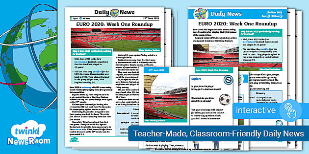 Euro 2020 Week 1 Summary Pack | Twinkl NewsRoom - Twinkl