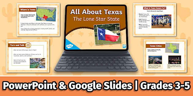 All About Texas PowerPoint & Google Slides for 3rd-5th Grade