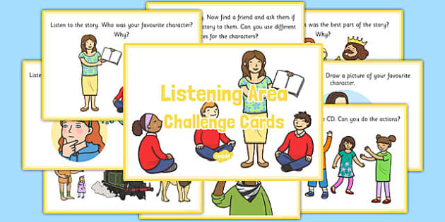 Listening Area Challenge Cards (teacher made) - Twinkl