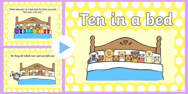 Ten in a Bed Counting PowerPoint - Ten In A Bed Powerpoint