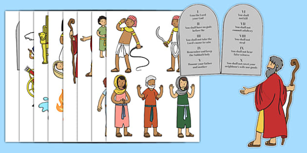 Moses Story Cut Outs (teacher made) - Twinkl