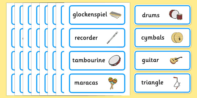FREE! - Music Topic Word Cards - Music, instrument, word card, flashcard