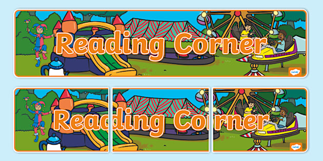 Funfair-Themed Reading Corner Display Banner (teacher made)