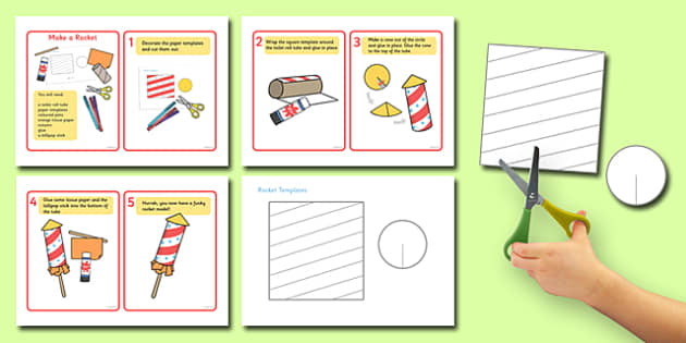 Make a Paper Model Rocket Instruction Sheets - make a rocket