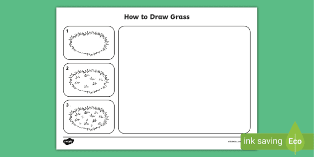 Grass Drawing For Kids