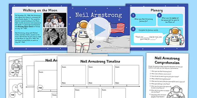 Neil Armstrong Lesson Teaching Pack - space, planets, lessons