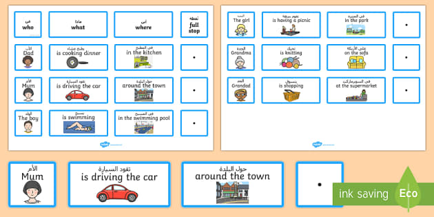 Everyday Sentence Building Cards EAL Translation - Everyday Sentence ...
